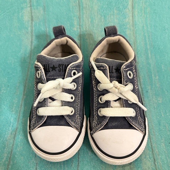 Converse | Shoes | Converse Toddler Blue Denim Allstar Sz 8 | Poshmark